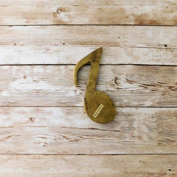 Vintage | Accents | Vintage Novelty Brass Figurine Paperweight Music ...